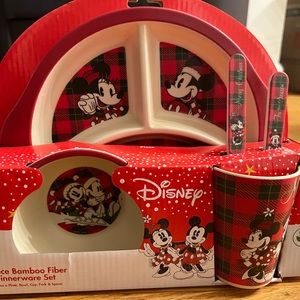 Disney | Dining | Disney Mickey Mouse And Minnie Mouse Bamboo Plate Cup ...